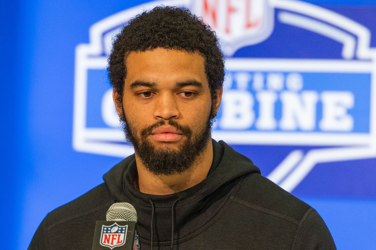 Caleb Williams' girlfriend Alina Thyregod reacts to Bears drafting QB as No.1 overall pick in ...