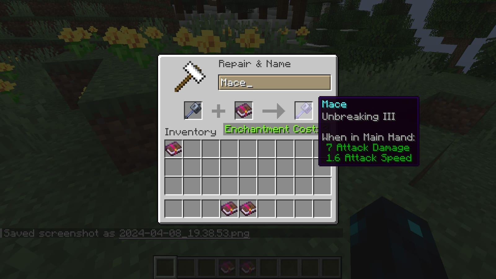 Minecraft: Best mace enchantments