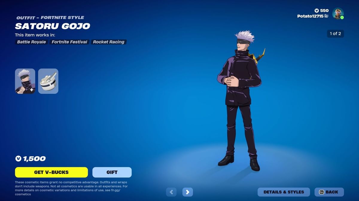 How to get Jujutsu Kaisen skins in Fortnite