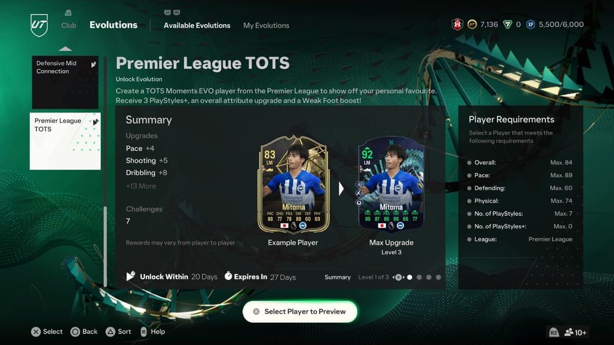 EA FC 24 Premier League TOTS Evolution guide: Best players to use, all upgrades, requirements ...