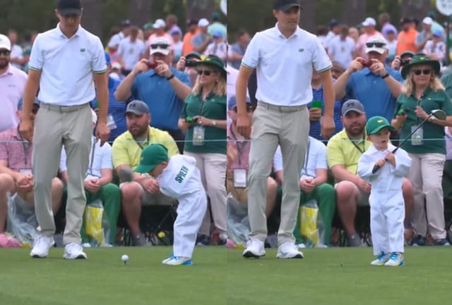 WATCH: Jordan Spieth's son Sammy tees up and impresses fans at Augusta ...