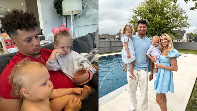 Brittany Mahomes captures 'perfect' family as Patrick Mahomes cuddles with daughter Sterling ...