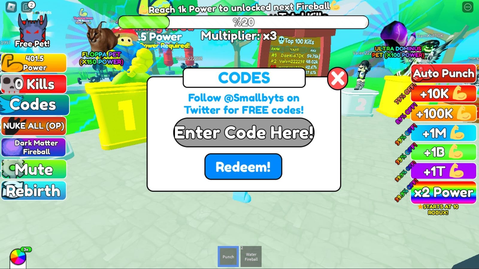 Fireball Punching Simulator Codes (2024)