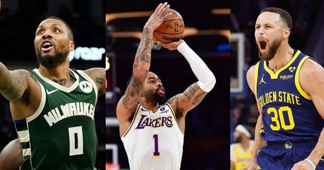LA Lakers: "Dam": D'Angelo Russell reacts to matching rare record held by Steph Curry and Damian ...