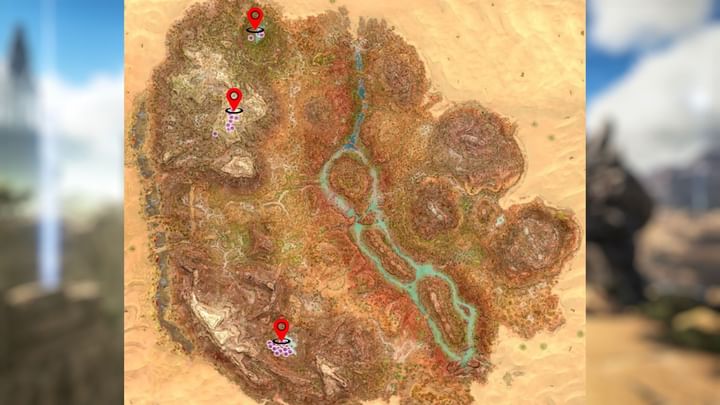 Ark Survival Ascended: Scorched Earth resource maps for all materials