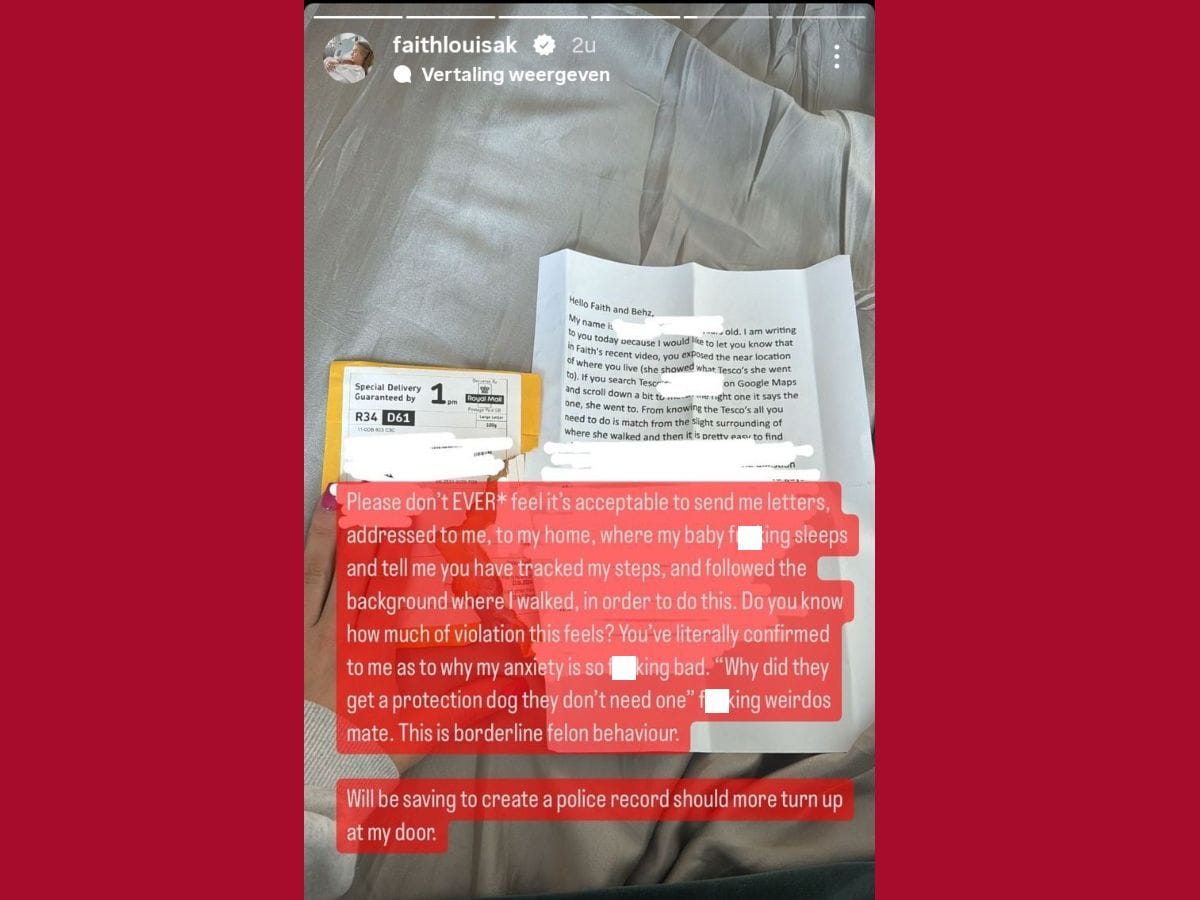 "This is borderline felon behavior" - Behzinga's fiancée Faith shares a ...