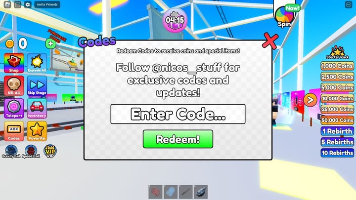 Cart Ride Simulator codes
