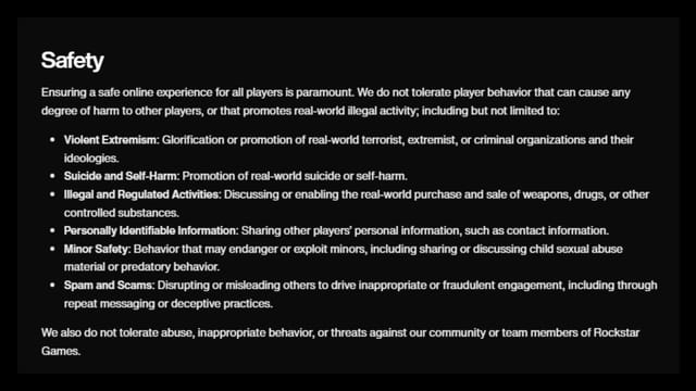 Rockstar Games Community Guidelines for GTA Online and Red Dead Online ...