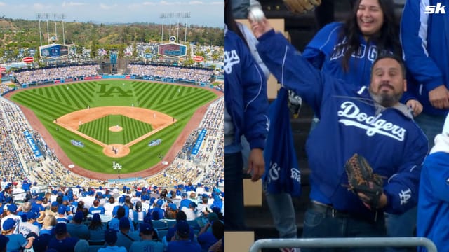 WATCH: Dodgers fan caught on camera throwing fake home run ball back on ...
