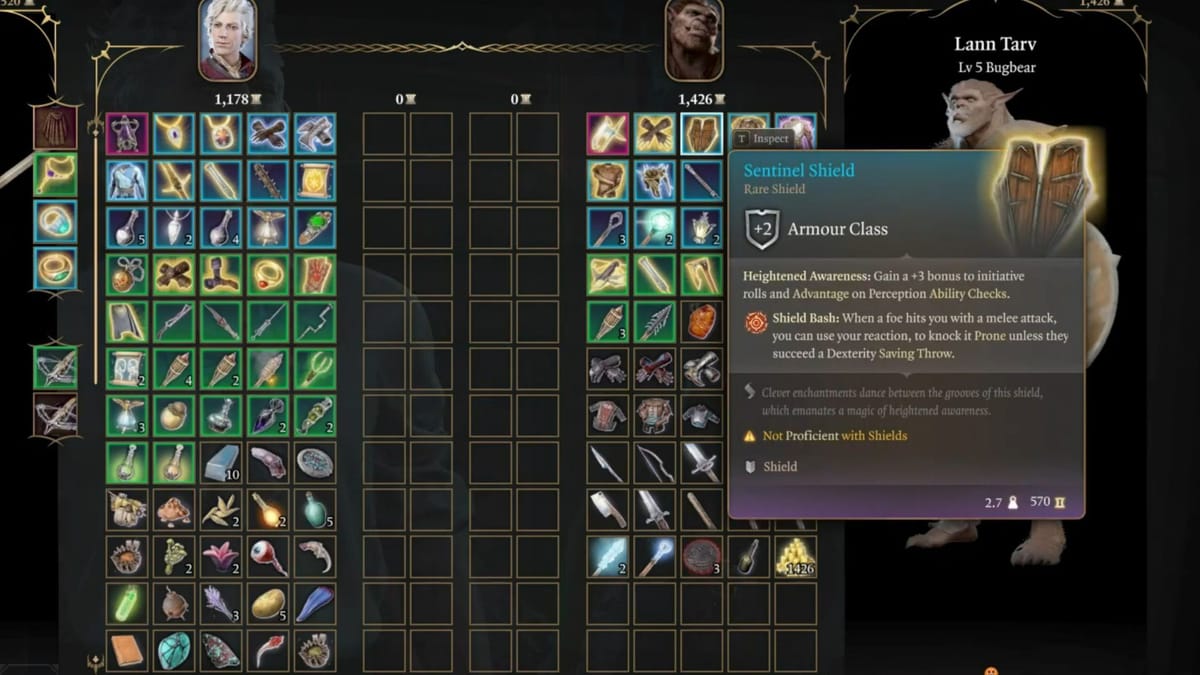 How to get Sentinel Shield in Baldur's Gate 3