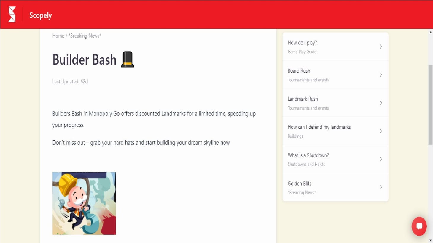 Monopoly Go Builder Bash event: Schedule, event details, and more