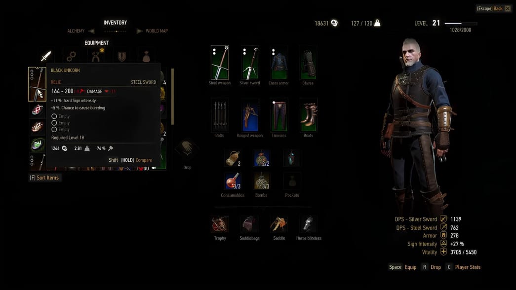 10 strongest weapons in The Witcher 3, ranked