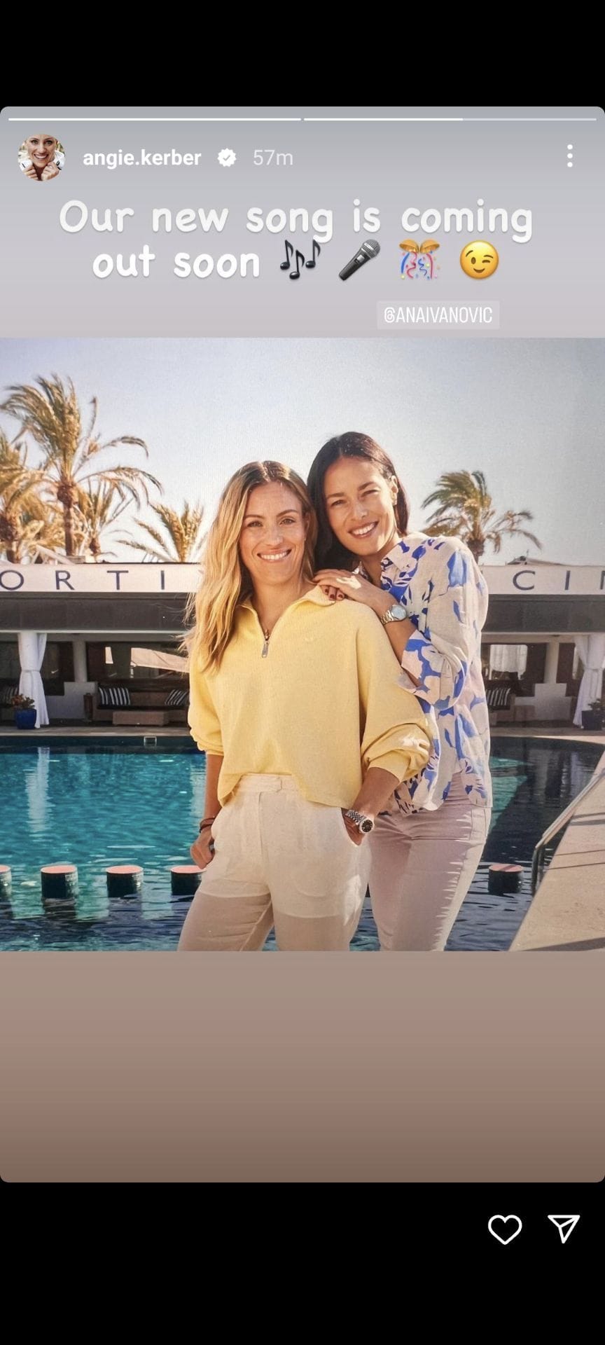 "Bring a friend to work day" - Ana Ivanovic and Angelique Kerber ...