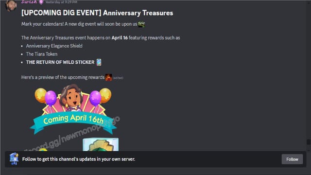 Monopoly Go Anniversary Treasures Dig Event leaks shed light on ...