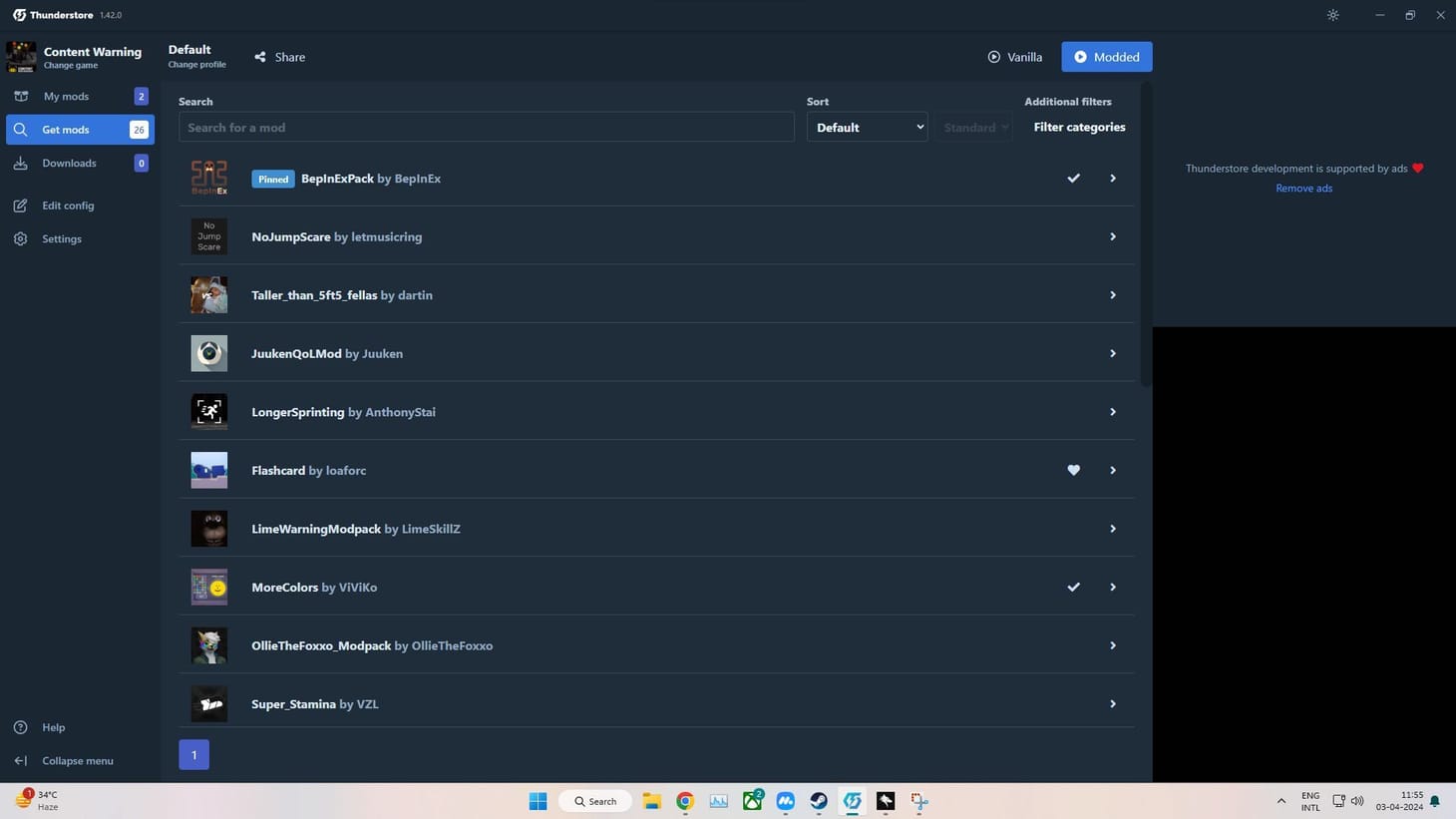 content warning: How to update Thunderstore mod manager for Content Warning