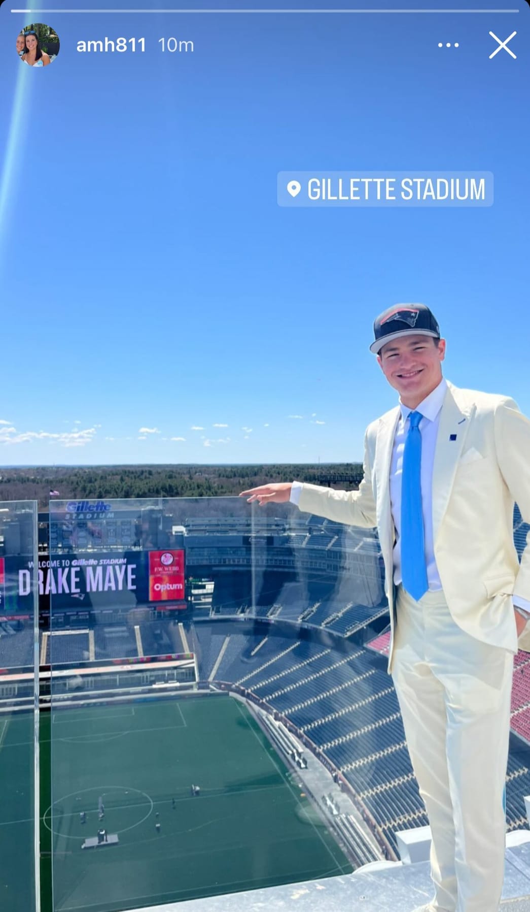 Drake Maye's girlfriend shares special snap of new Patriots QB as he ...