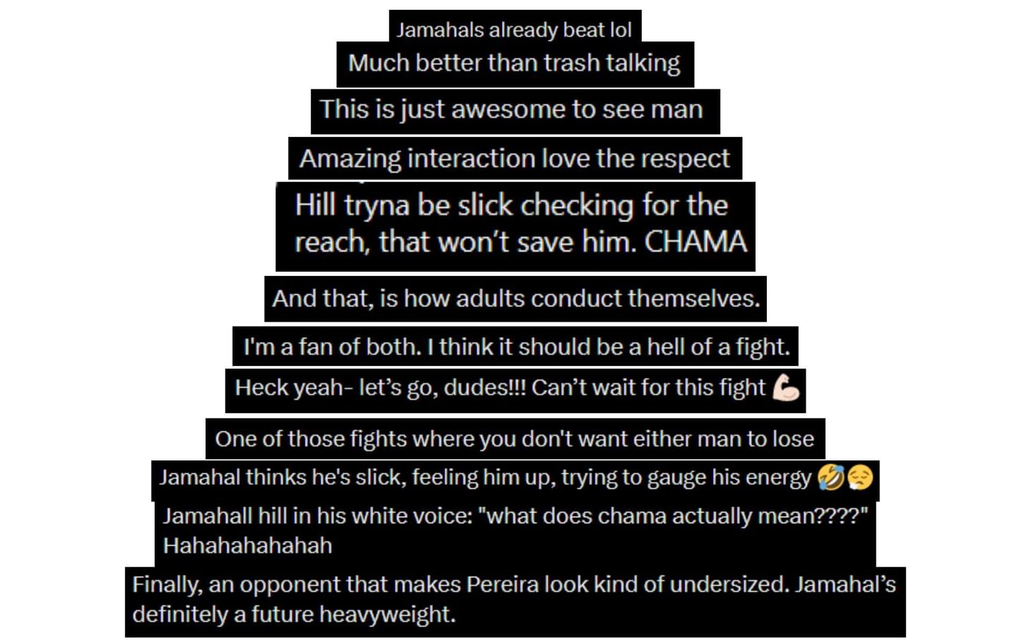 Jamahal Hill: "Hill tryna be slick checking for the reach" - Fans react to Alex Pereira ...