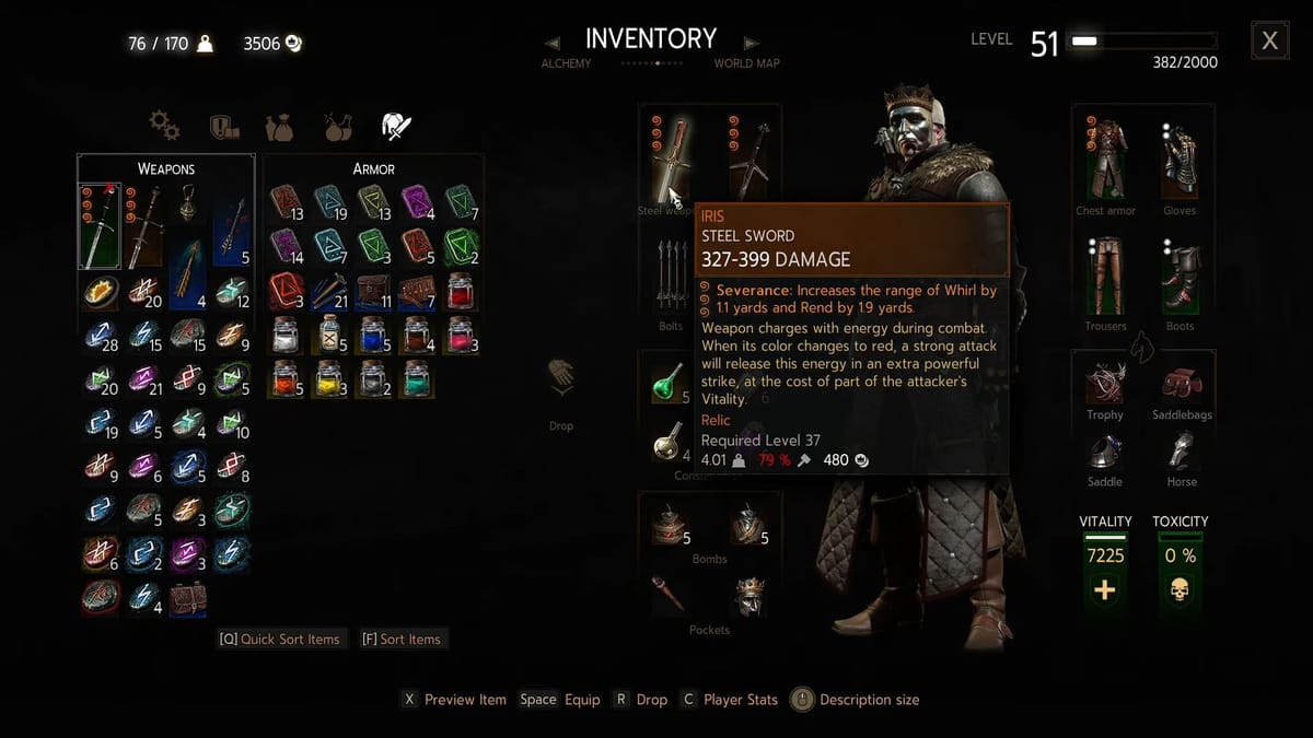 10 strongest weapons in The Witcher 3, ranked