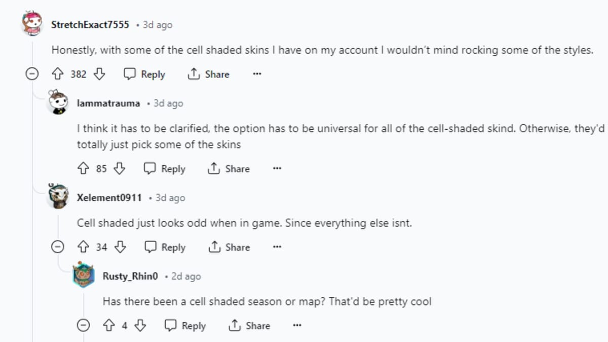Fortnite community wants cel-shading Style option for Skins