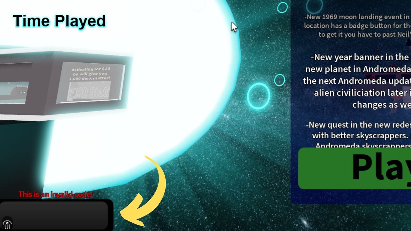 Roblox Space Tycoon Codes