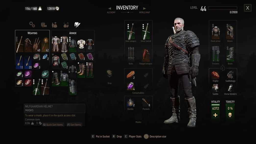 All Alternative Looks in The Witcher 3, ranked