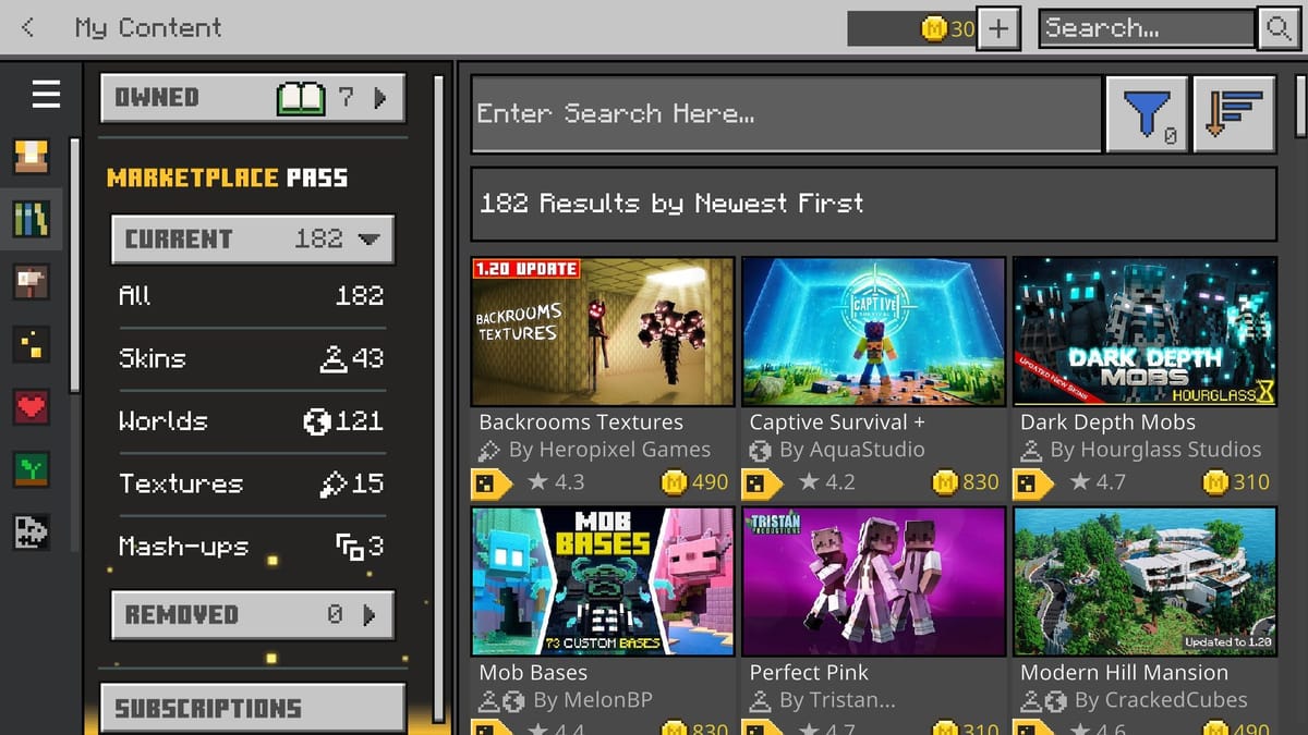 Minecraft Marketplace Pass: Available DLC packs and how to find them