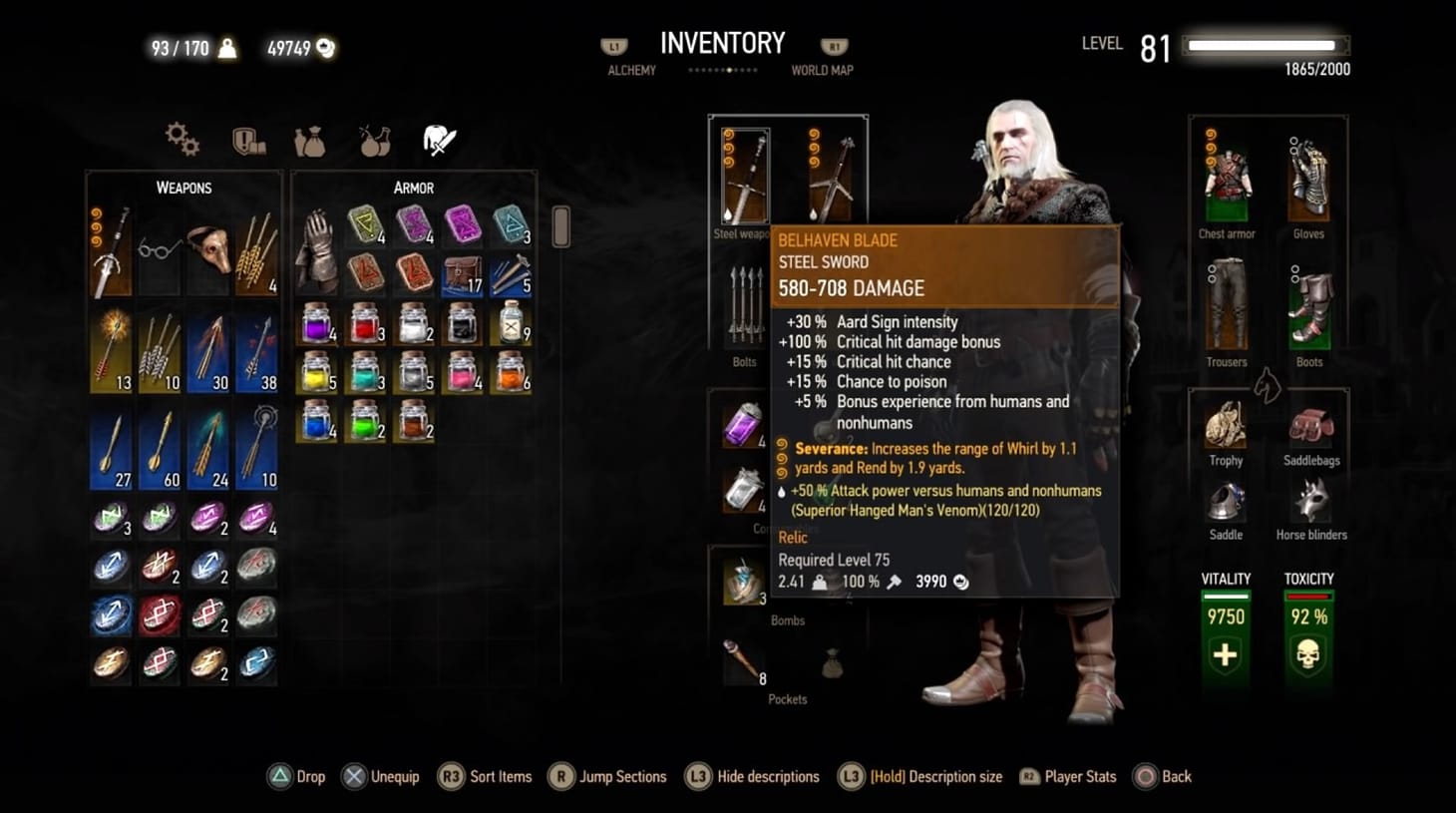 10 strongest weapons in The Witcher 3, ranked