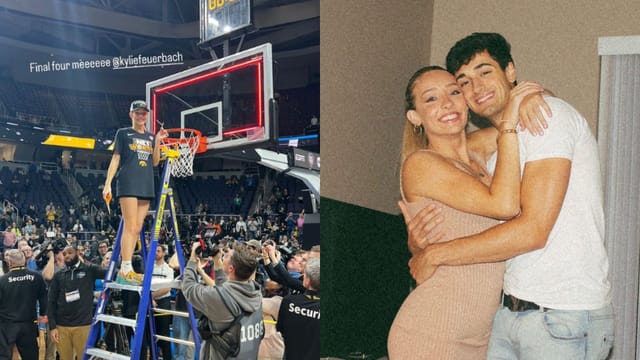 Iowa star Kylie Feuerbach is all smiles as BF John Poulakidas shares ...