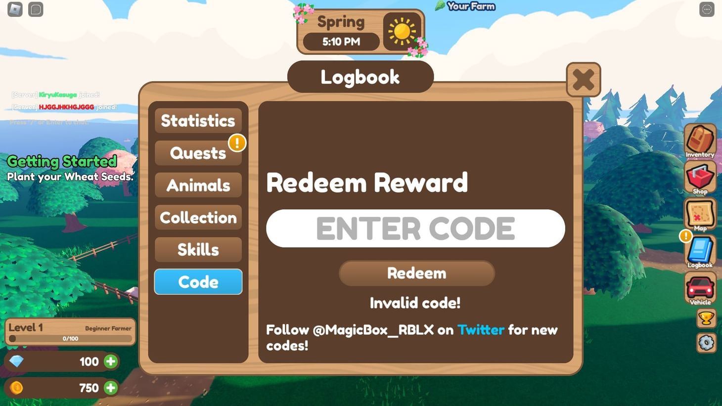 Roblox Farm Life Simulator Codes