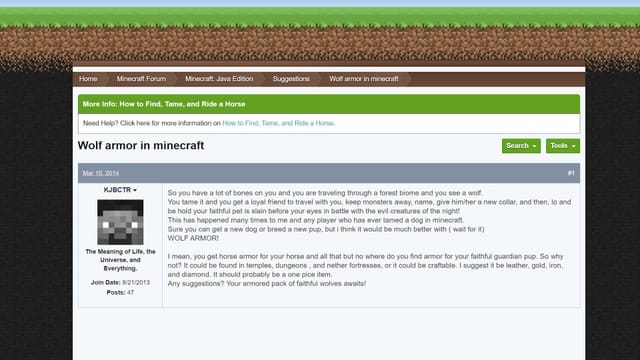 Minecraft wolf variants were apparently a "fun" project before becoming ...