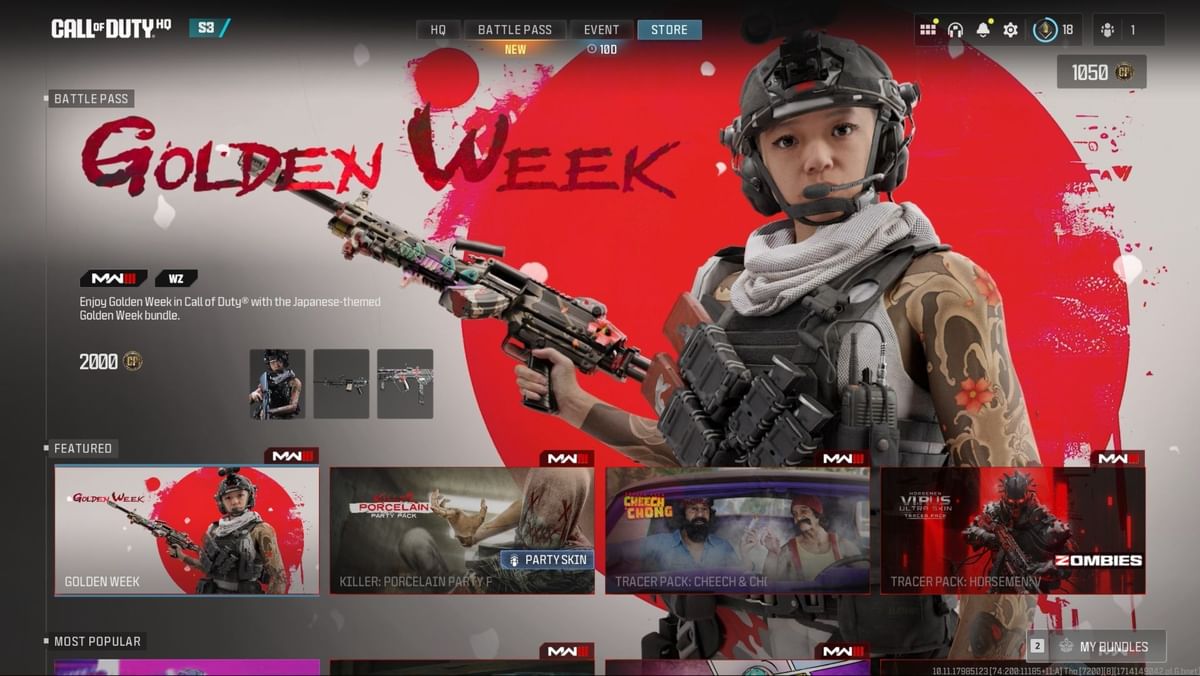 Golden Week bundle in MW3 and Warzone: Price, what's included, and is ...