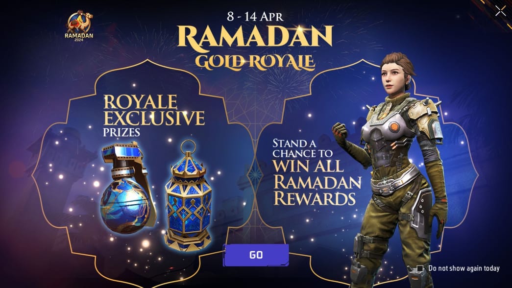 Free Fire Ramadan Gold Royale event: Task Force Bundle, Glistening ...