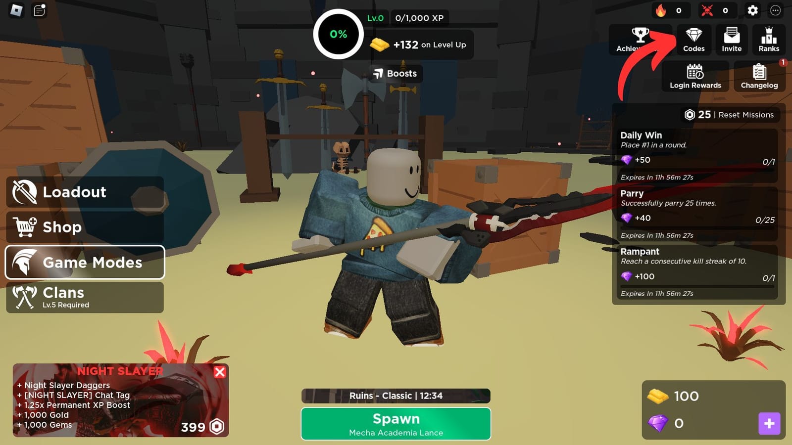 Rampant Blade Battleground Codes