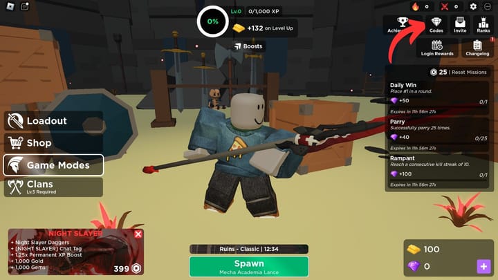 Rampant Blade Battleground Codes