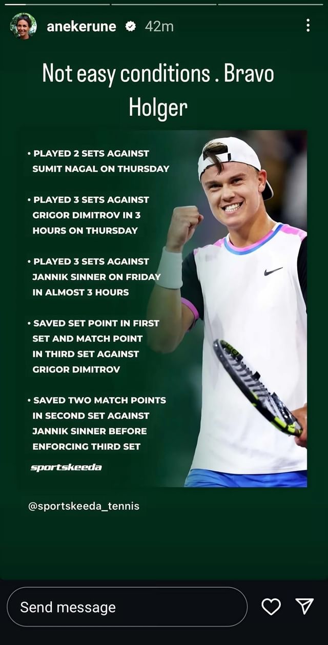 "Not easy conditions" - Holger Rune's mother Aneke highlights Dane's 24-hour tennis marathon ...