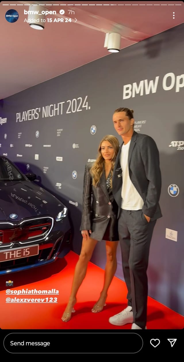 Alexander Zverev & girlfriend Sophia Thomalla join Dominic Thiem ...