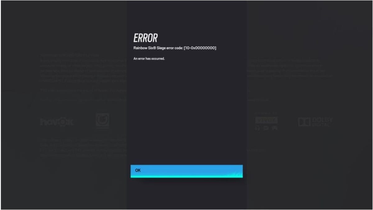 Rainbow Six Siege error code 10-0x00000000: Possible fixes, reasons ...