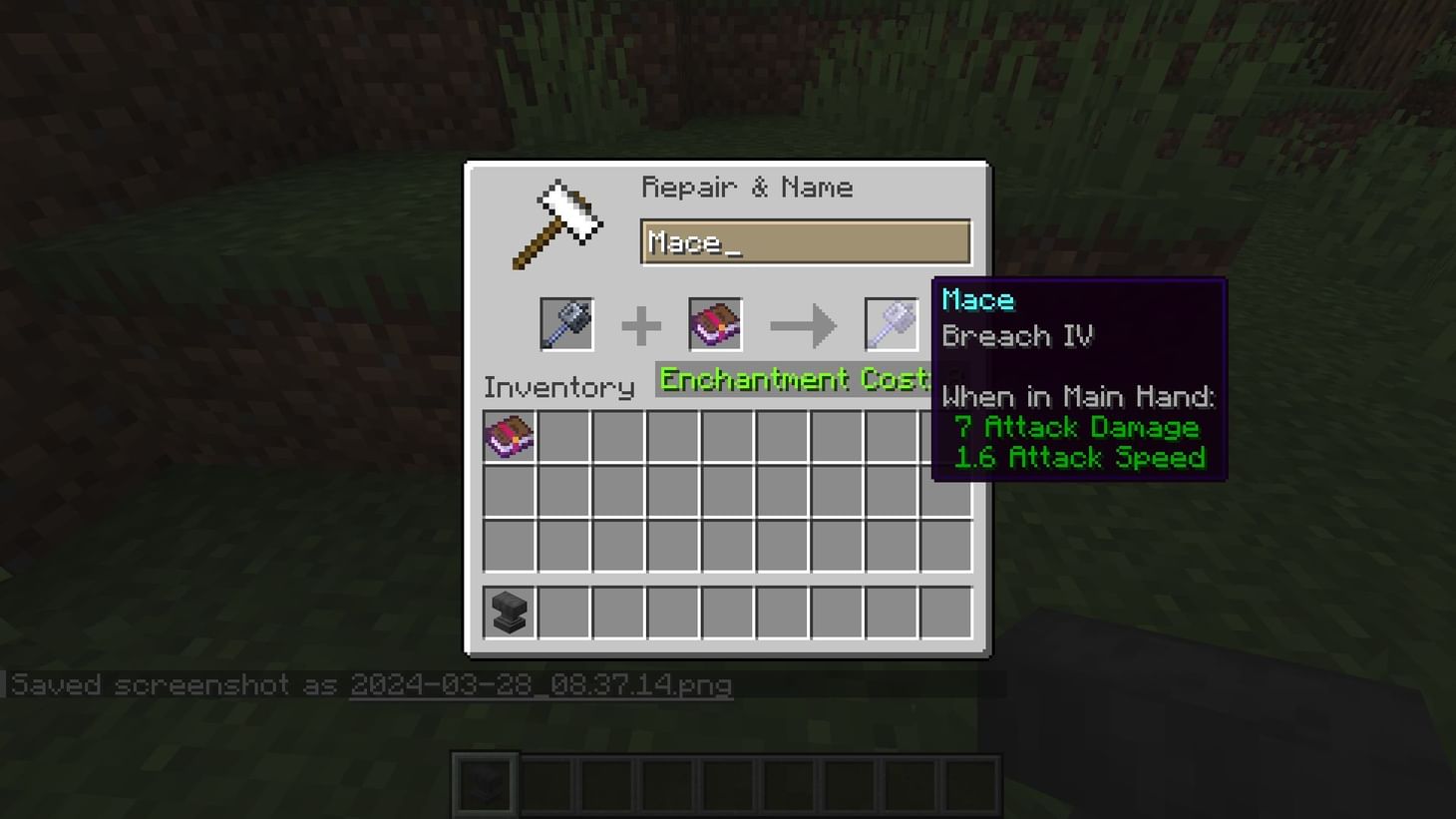 Minecraft: Best mace enchantments