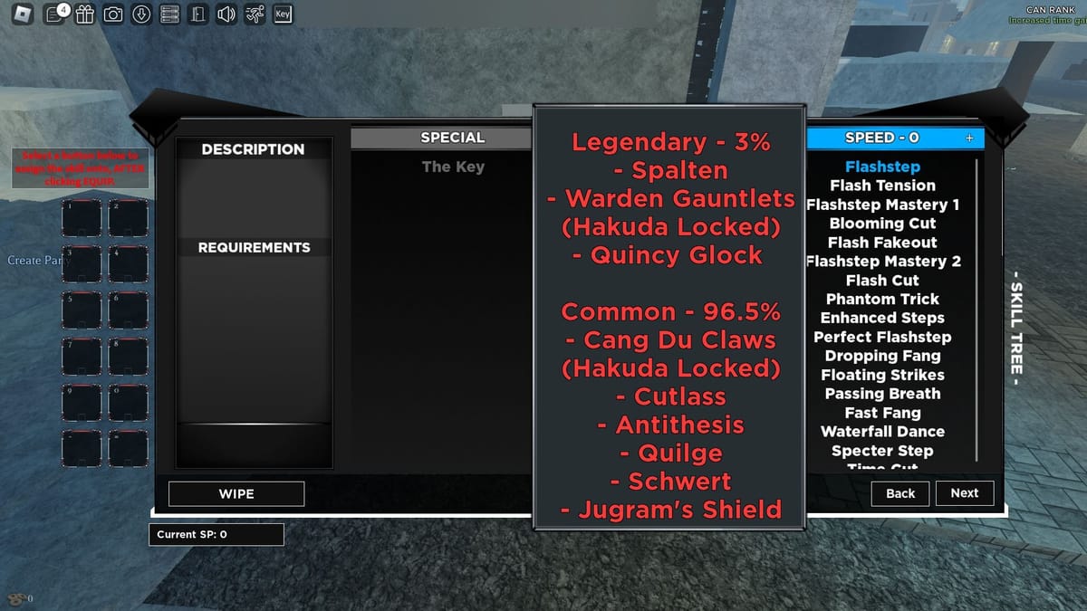 All Quincy Weapons in Type Soul