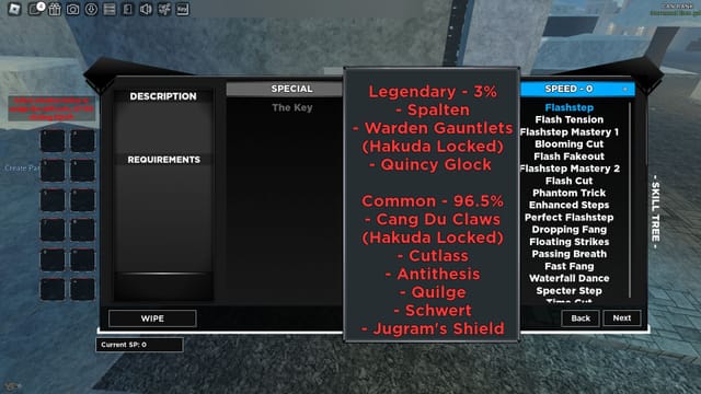 All Quincy Weapons in Type Soul
