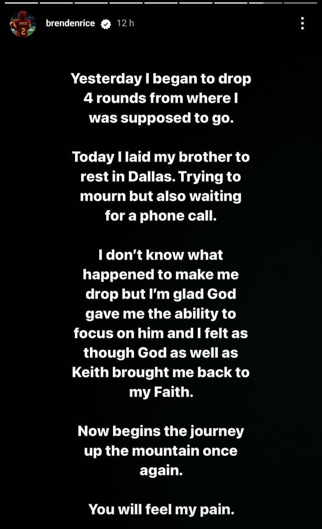 Jerry Rice's son Brenden Rice drops emotional message after passing of ...