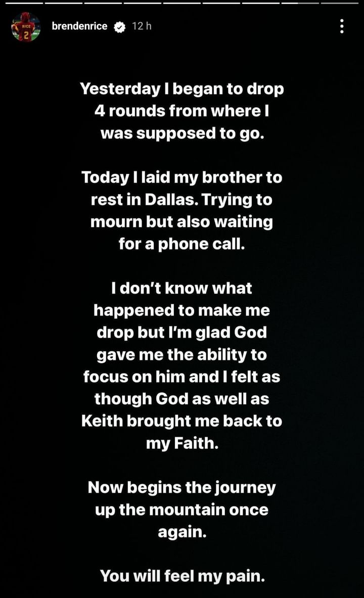 Jerry Rice's son Brenden Rice drops emotional message after passing of ...