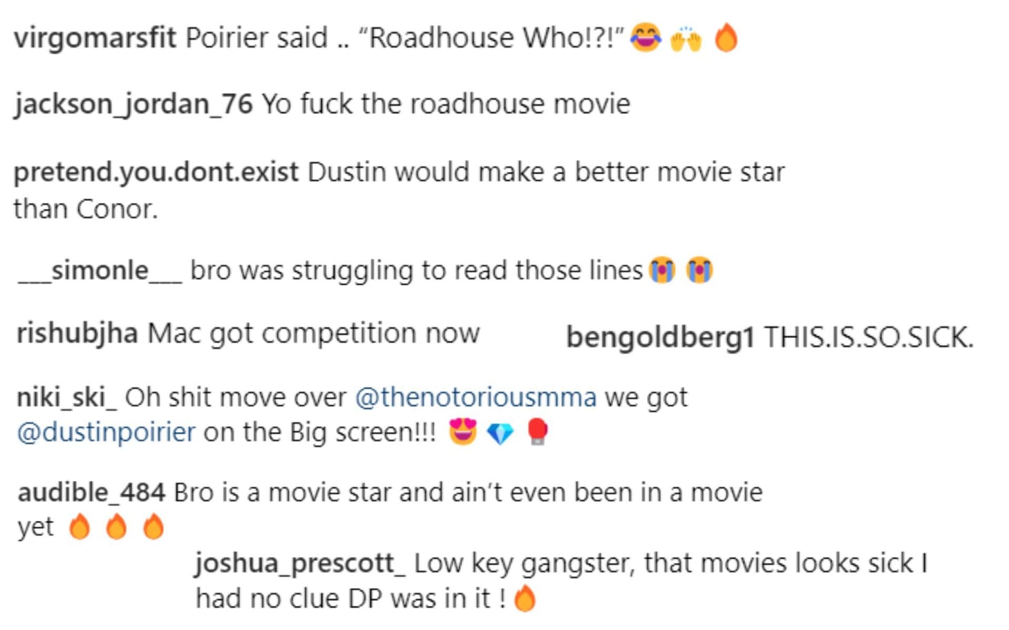 "Bro is a movie star" - Fans get excited as Dustin Poirier posts collab ...