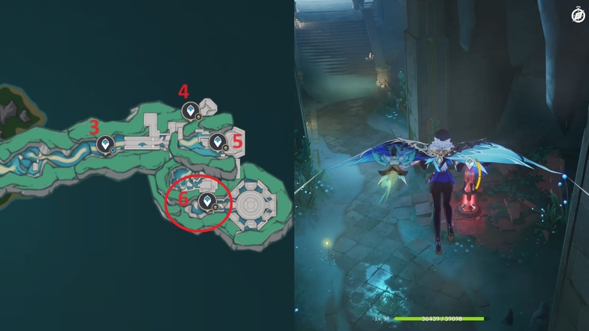 Genshin Impact Nostoi Region and Sea of Bygone Eras teleport waypoints ...
