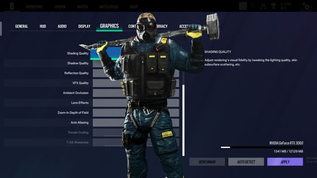 Rainbow Six Siege: Rainbow Six Siege optimal graphics settings for PC