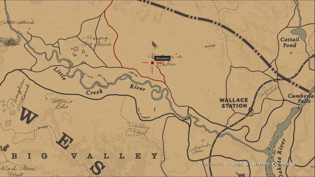Where to find Watson's Cabin in Red Dead Redemption 2