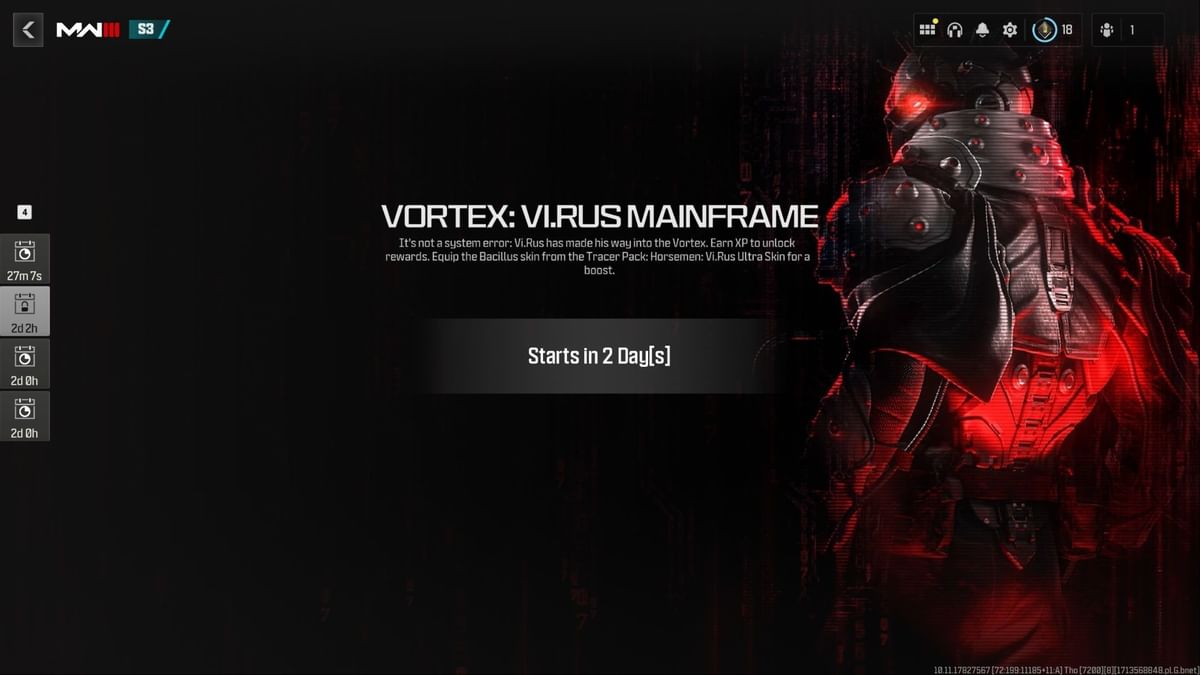 Warzone and MW3 Vortex Vi.Rus Mainframe event start date and time for ...