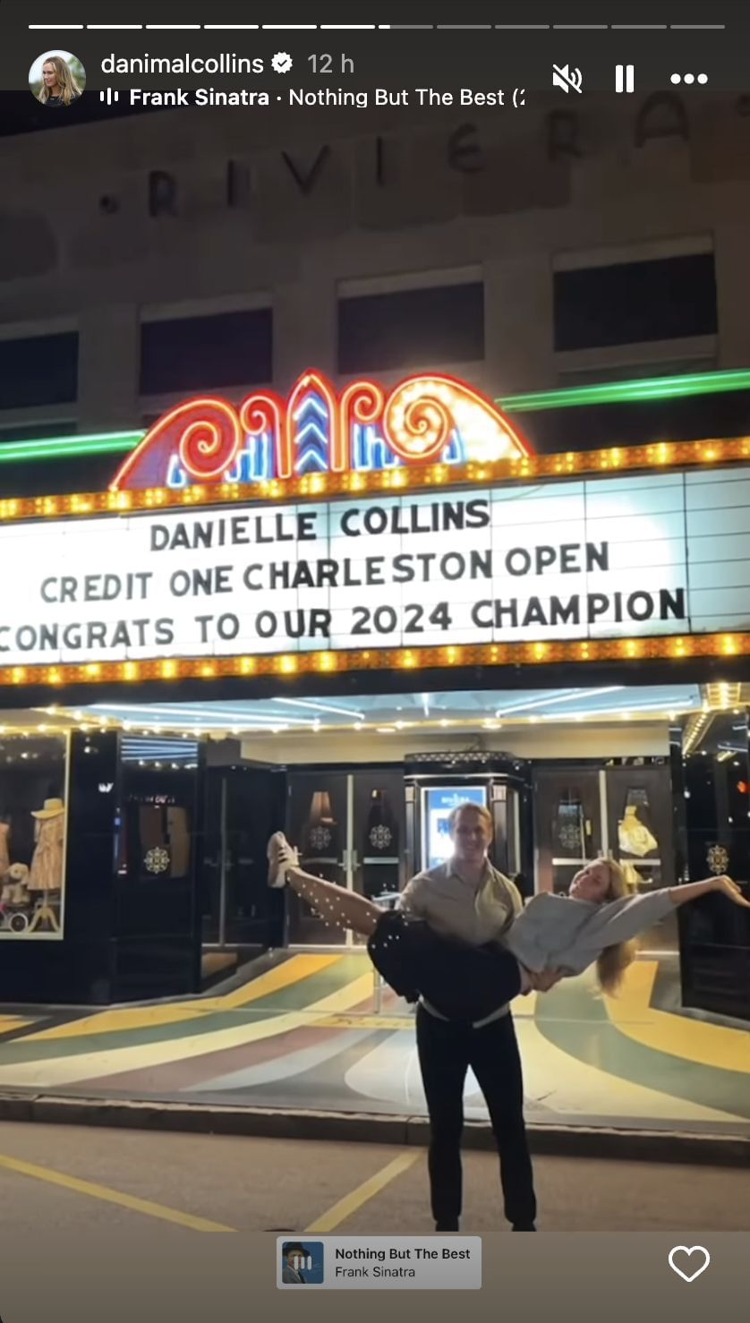 Danielle Collins' boyfriend Bryan Kipp helps celebrate her Charleston Open win in style, lifts ...
