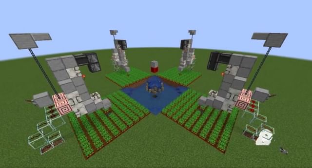 Minecraft player creates hilarious futuristic crop farm using floatater ...