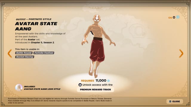 How to get Aang skin in Fortnite
